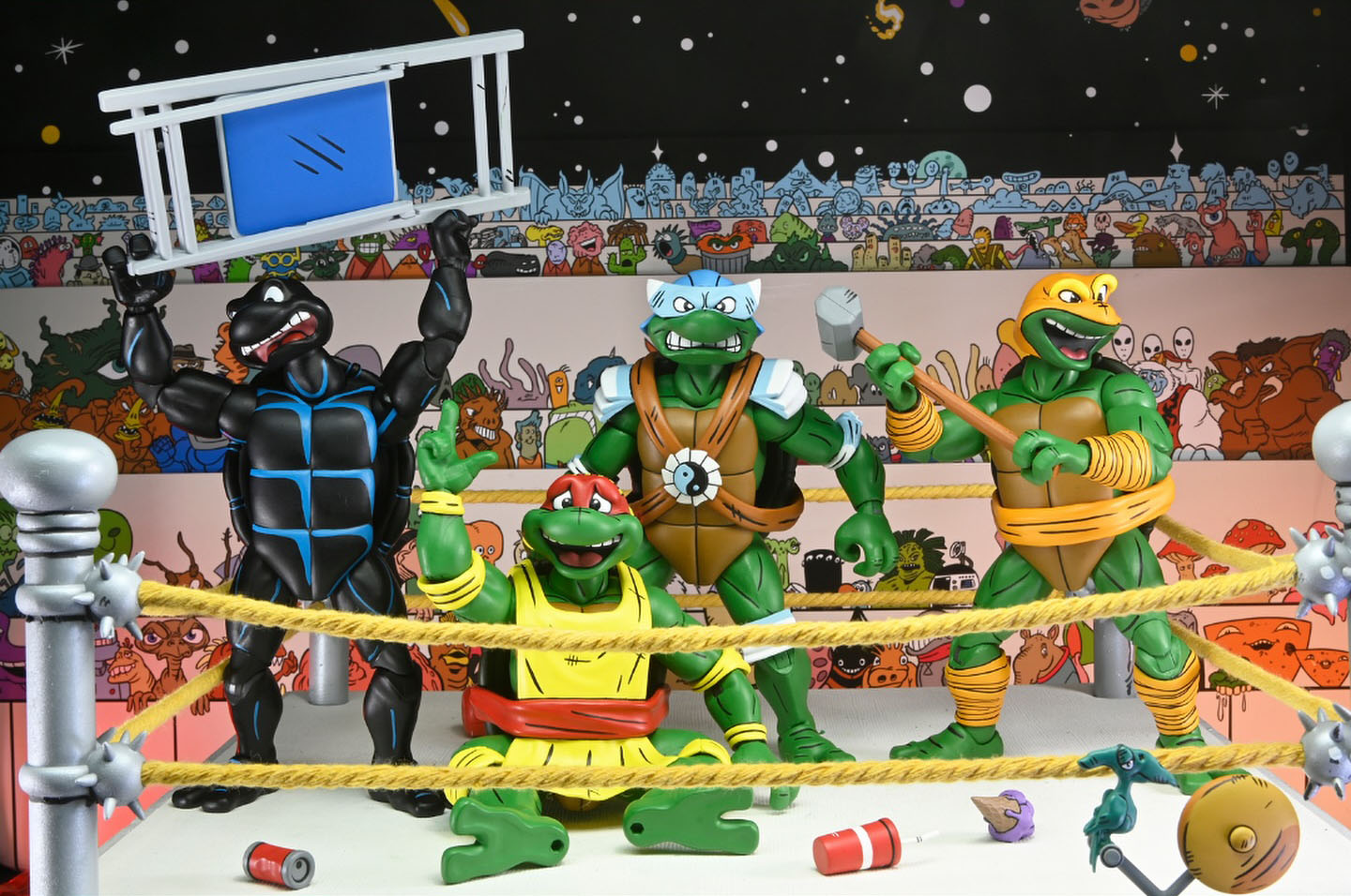TMNT Adventures series - Stump Arena turtles 4-pack (NECA – Figurines ...